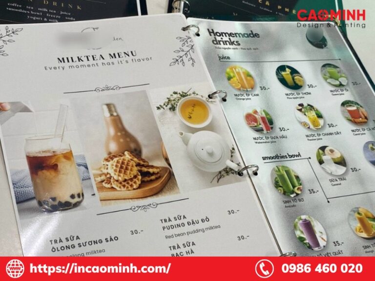 +19 mẫu menu quán trà sữa đơn giản, đẹp và ấn tượng